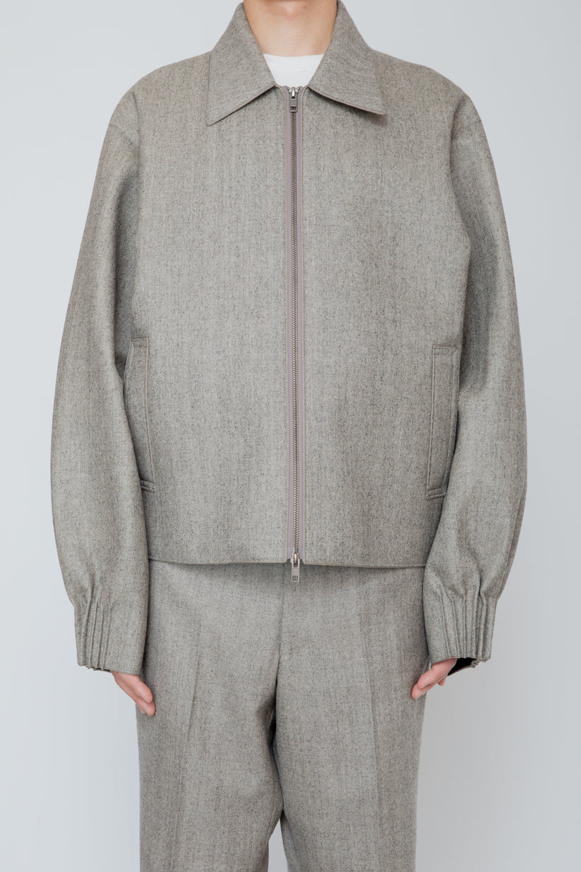 BUMPY GATHERED JACKET / HERRINGBONE – RAINMAKER KYOTO