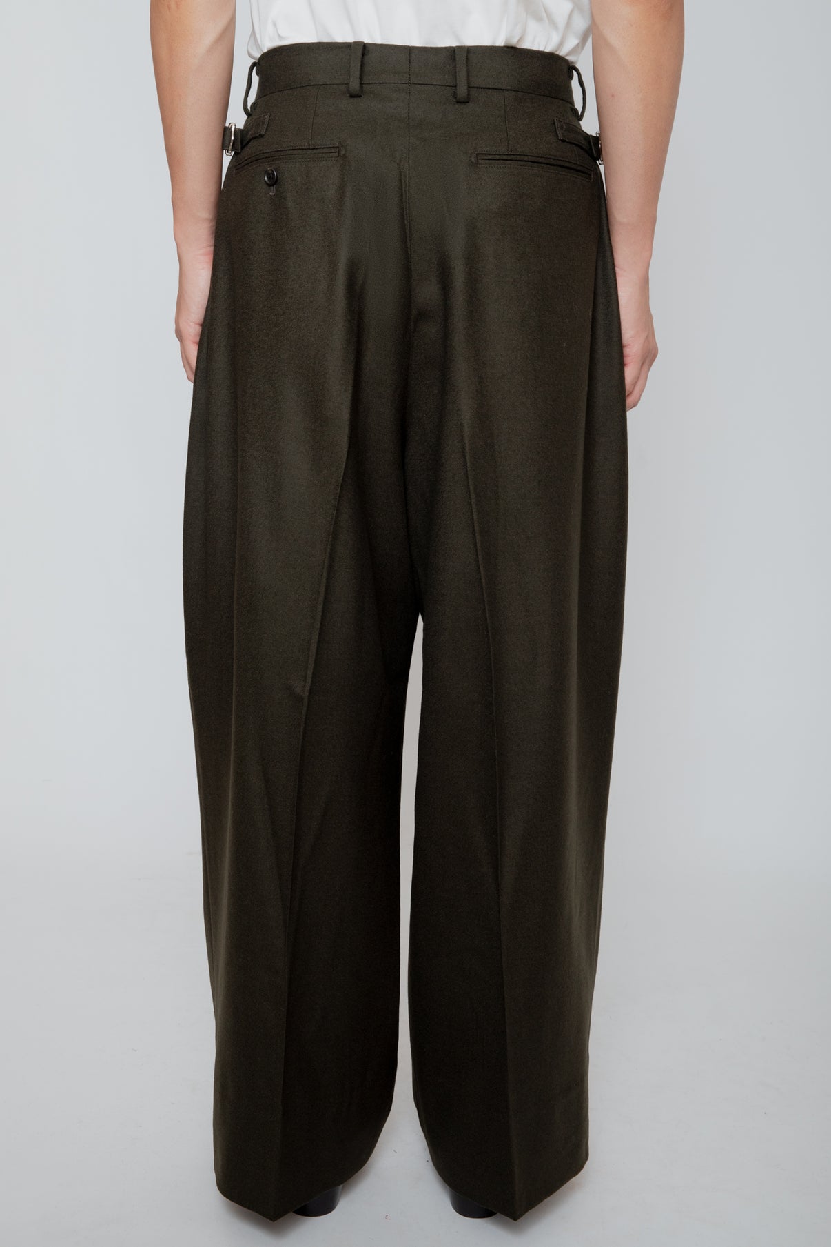 HAKAMA TROUSERS / DARK OLIVE – RAINMAKER KYOTO