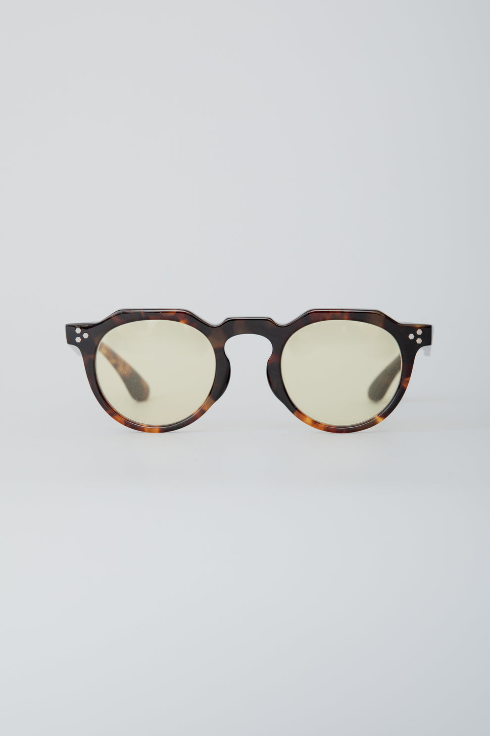 CROWN PANTO / FRAME-DARK HAVANA LENS- YELLOW – RAINMAKER KYOTO